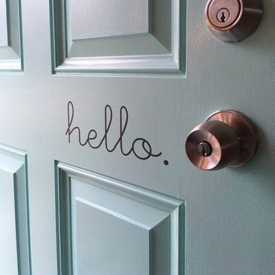 Hello Decal, Front Door Decals for Home and Office, Front Door House ...