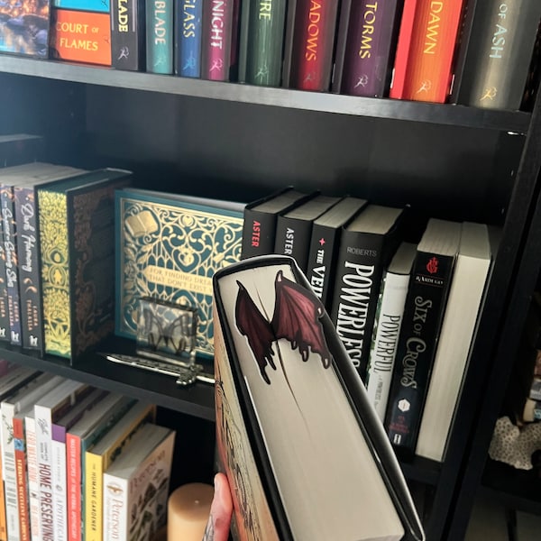 3D Maroon Dragon Wings Bookmark | Fantasy Bookish Gifts | Reader ...