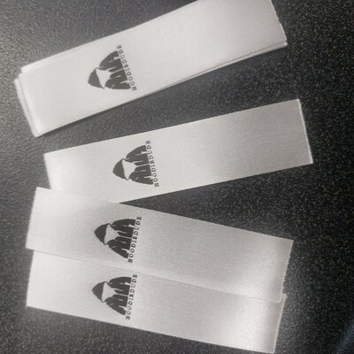 100 Custom Fabric Tags and Labels Satin Ribbon Label Custom Clothing ...