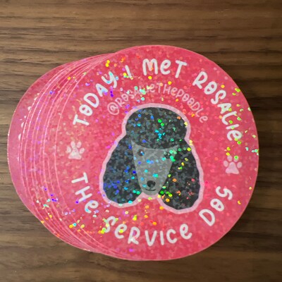 Stickers Assistance Animals Save Lives Personalize I Met - Etsy