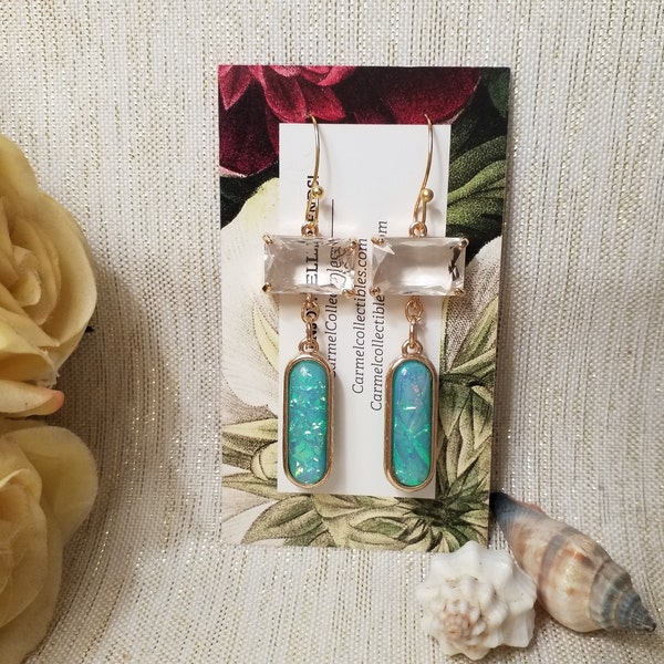 10pcs Clear Crystal Glass Charm Pendant,large Faceted Lucite Beads ...