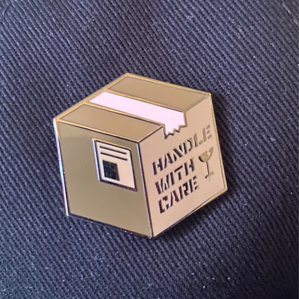 Handle With Care Enamel Pin - Etsy