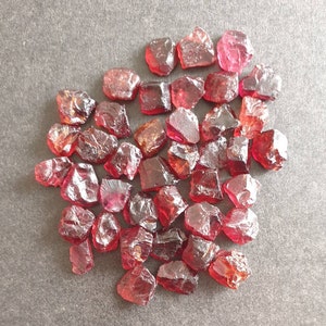 25 Piece Natural Rough,size 8-10 MM Genuine Garnet Gemstone Rough,raw ...