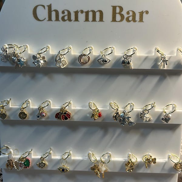 Charm Bar Display Stand for Permanent Jewelry Business Charm Bar ...