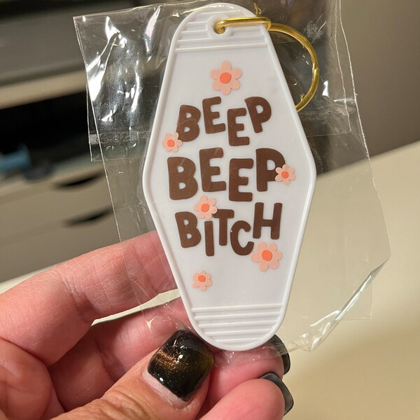 Beep Beep B*tch - Motel Keychain Pre-sized SVG - Keychain Aesthetic ...
