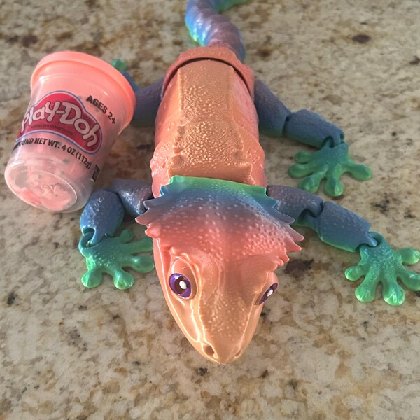 Chomping Triceratops Articulated Fidget Toy 3D Printed ...