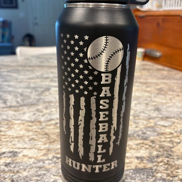 Engraved Cheer Bottle, Personalized Cheerleader Water Bottle With Straw ...