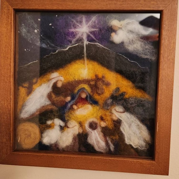 Felted Nativity Set 11 Pieces. Needle Felt Nativity Scene. Waldorf Holy ...