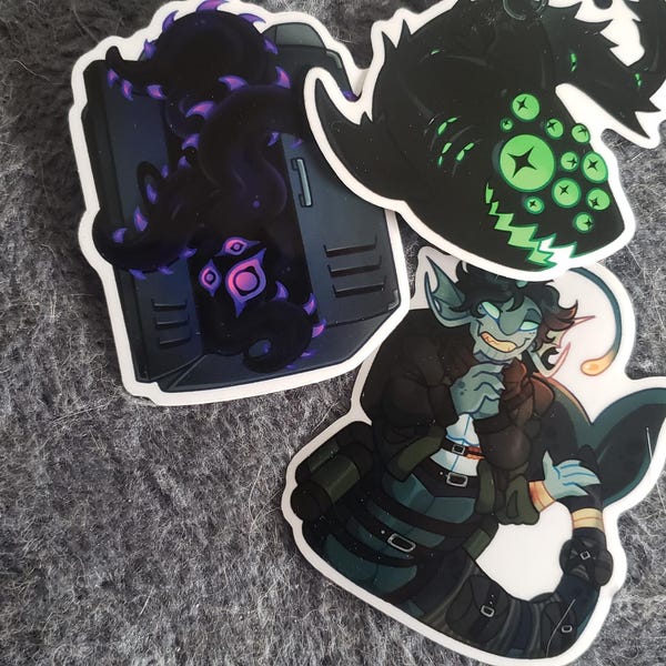 Fear and Hunger Termina God Vinyl Stickers Rher, Gro-goroth, Sylvian ...