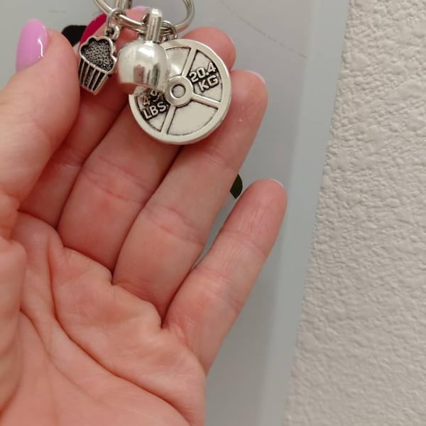 BODYBUILDING KEYCHAIN, Weight Lifting Keychain, Fitness Keychain ...