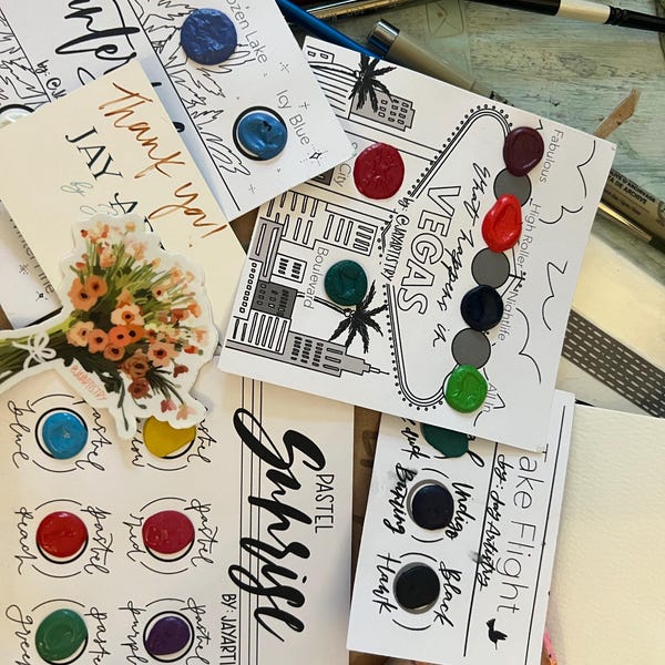 Handmade Watercolor Paint Shimmer Dot Card Sample yer a Wizard ...