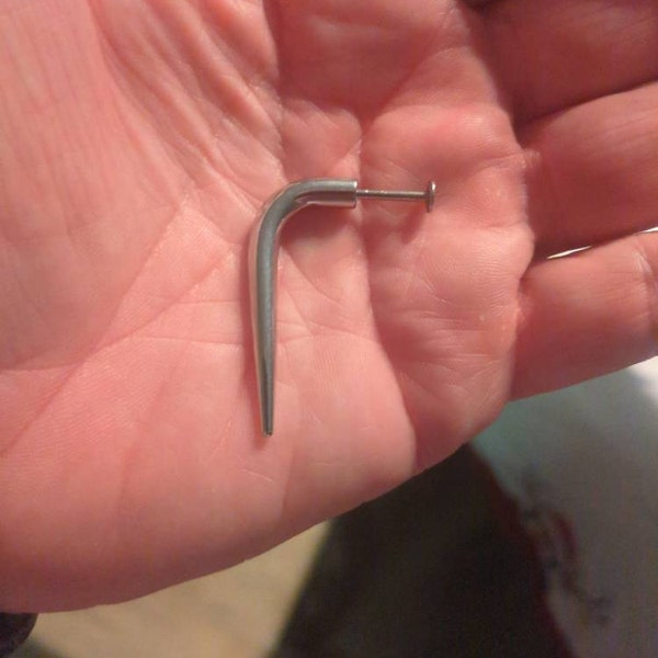 Extra Long Claw Labret Piercing Jewelry - 14G Flat Back Barbell ...