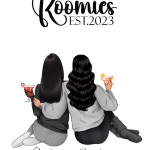 Custom Best Friend Portrait PRINTABLE Personalized BFF - Etsy