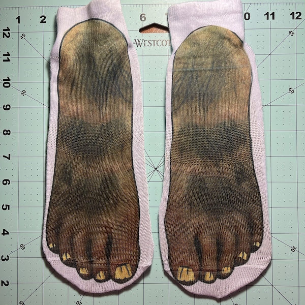 Ugly Feet, Hairy Feet, Natural Skintone, Gross Sock Sublimation Designs ...