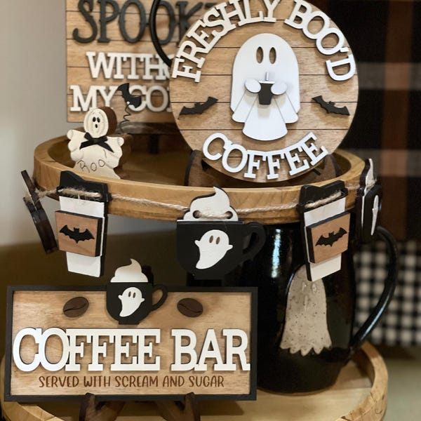 Coffee Bar I Freshly Boo'd Coffee I I Am Spooky Without My Coffee I ...