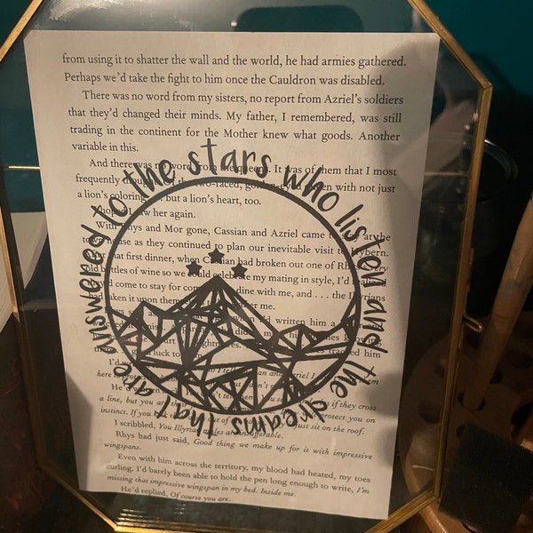 ACOTAR/ACOMAF/ACOWAR to the Stars Who Listen Book Page Art Print/ Wall ...