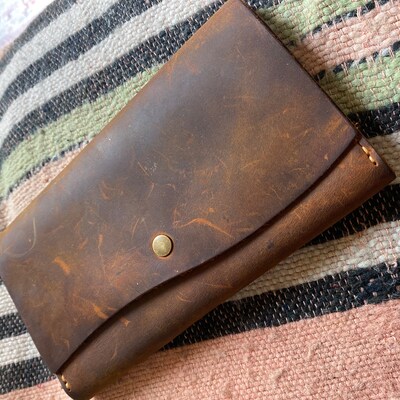 Personalized Womens Wallet, Distressed Leather Wallet for Women, Womens ...