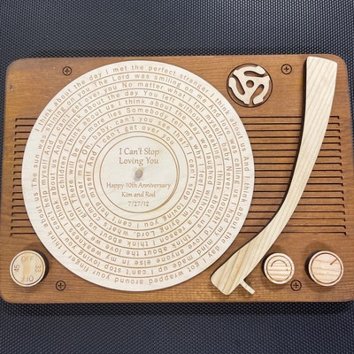 Solid Wood Custom Song Lyrics Vinyl Record Art Wall Hanging ...