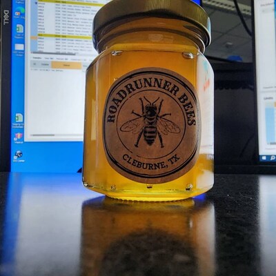 CUSTOM Kraft Seal Honey Jar Labels, Customized Printed Round Honey Bee ...