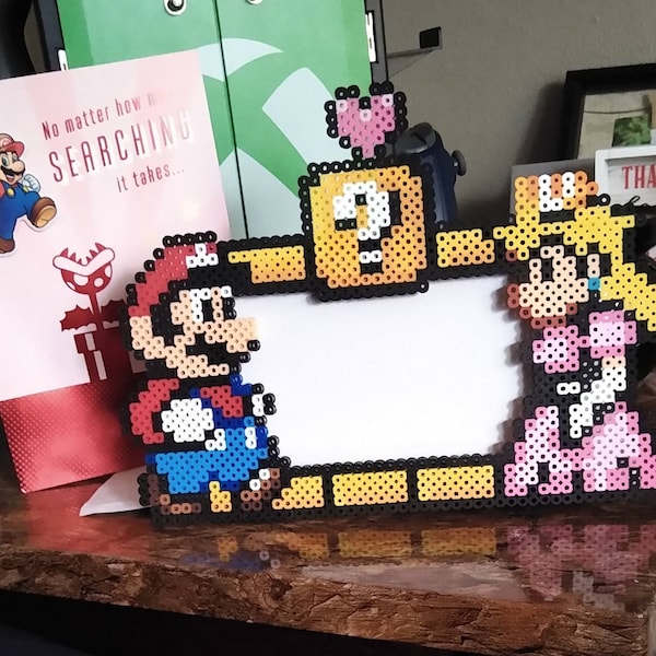Mario Bros Picture Frame - Mario and Peach - Videogame Photo Frame ...