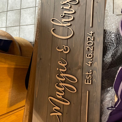 First Name Sign, Wedding Gift, Girlfriend Gift, Boyfriend Gift ...