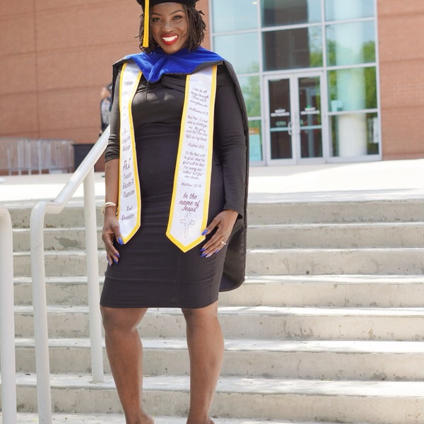 Custom Graduation Stole; Graduation Sash; Graduation Stole; - Etsy