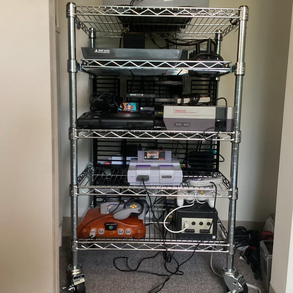 2 Rows - Rack Display for NES Nintendo Entertainment System Games ...