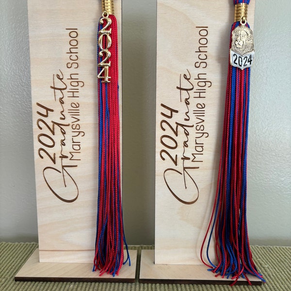 Graduation Tassel Display for Graduate, Personalized Tassel Holder ...