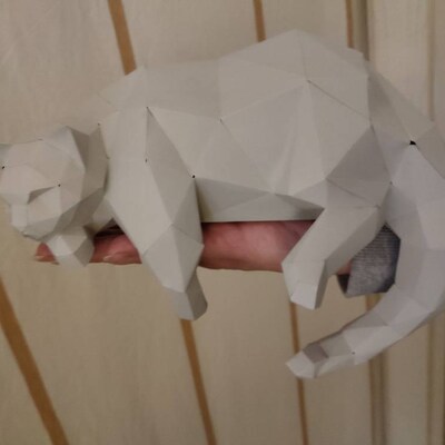 Lazy Paper Model , Papercraft , DIY , Low Poly , Fat Cat Model , PDF ...