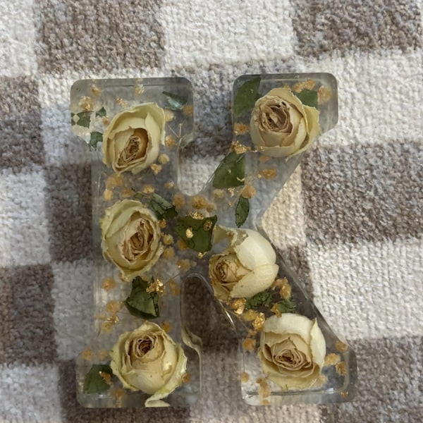 Floral Resin Epoxy Letters | Custom | Gifts | Decor| Wedding | Memorial ...