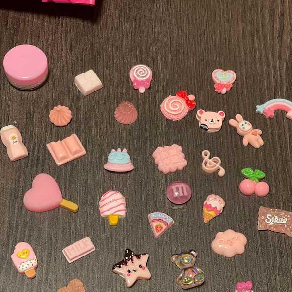 Light Pink Kawaii Assorted Charm Mix - Etsy