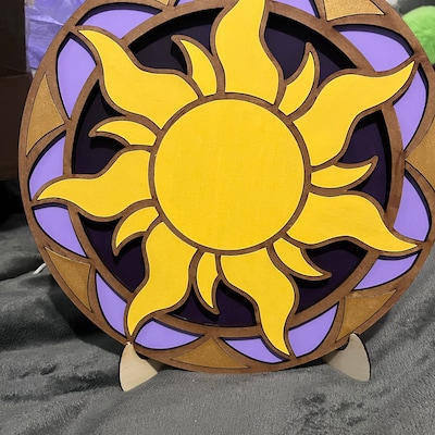 Tangled Sun Sign I Stained Glass Sun I Rapunzel Sign I Sun Art I Laser ...