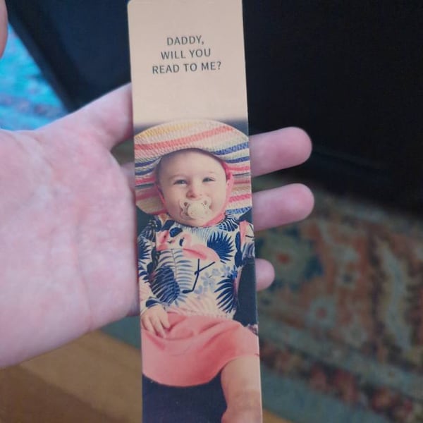 Personalised Photo Bookmark With Message | Father's Day Gift for Book ...