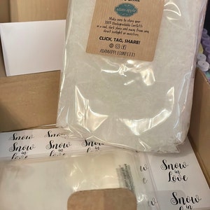 Snow Confetti Packets & Stickers Water Soluble Snowfetti® DIY Kit - Etsy