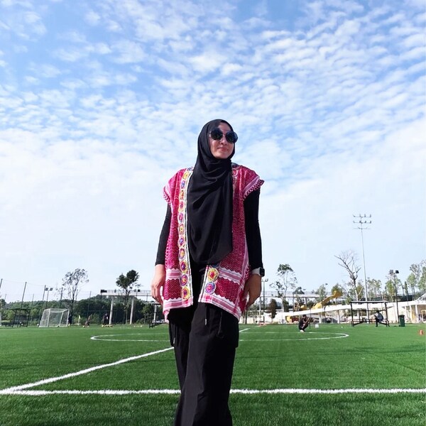 Patchwork Arabic Shemagh Keffiyeh Jacket Kimono Poncho Tunic Robe ...