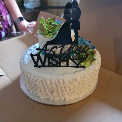 As You Wish With Date Heart Princess Bride Wedding Cake Topper - Etsy