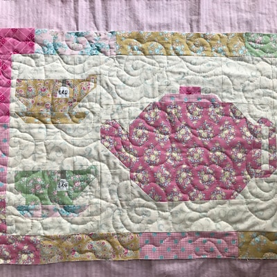 Set of 2 Tea Party Quilt Block Patterns: Teacup and Teapot Instructions ...