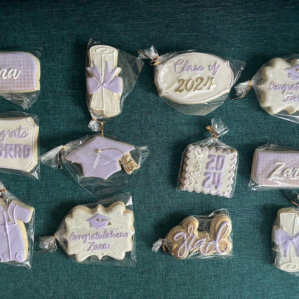 Graduation Cookies - Your Choice of Colors and Name - One Dozen - Etsy