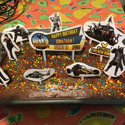 Personalised PUBG Cake Topper Digital Template - Etsy
