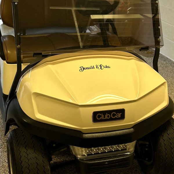Custom Golf Cart Name Decal, Personalized Vinyl Sticker, Car Sticker ...