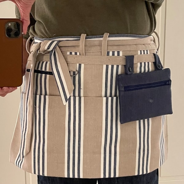 Waist Apron PDF Sewing Pattern, Utility Apron, Gathering Apron, Pockets ...