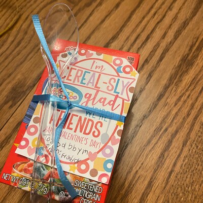 Valentine's Day Cereal Box Printable Gift Tags, Cereal-sly Glad We're ...
