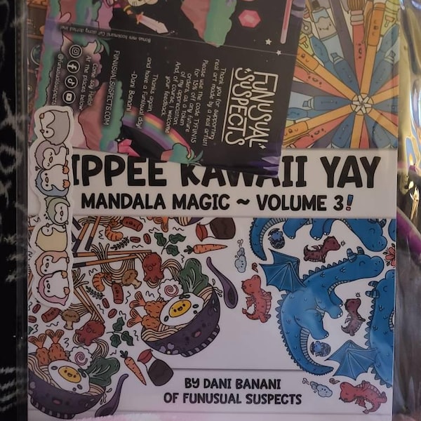 Yippee Kawaii Yay Mandala Magic Volume 3!, Adult Coloring Book, Premium ...