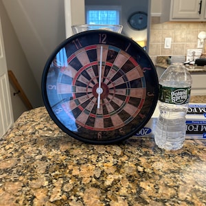 Retro Dartboard Clock, Dart Gifts, Bar Gifts, Dart Board, Gifts for Him ...