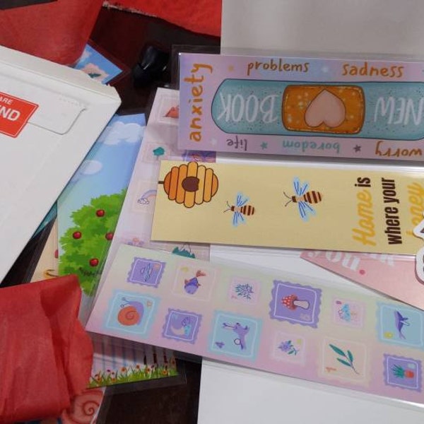 Vintage Nature Stamp Bookmark Flower Autumn Garden Butterfly Travel ...