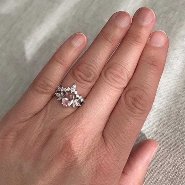 Enchanted Moonstone Ring, Promise Ring, Simple Ring,rainbow Moonstone ...