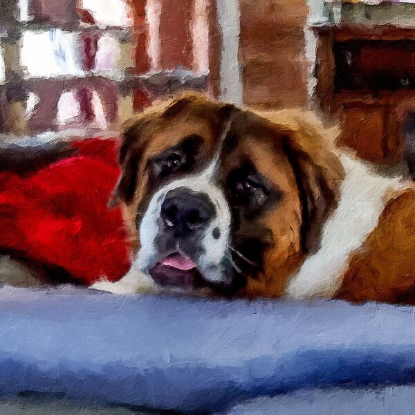 Custom Pet Portrait Painting From Photo- Dog Portrait-memorial Gift for ...