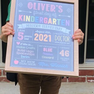 Chalkboard Back to School Sign, First Day or Last Day, Editable and ...