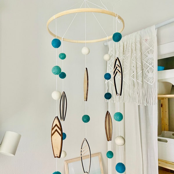 Circle Mobile Hanger / Wooden Mobile Hanger / 5, 7, or 9 Strings ...