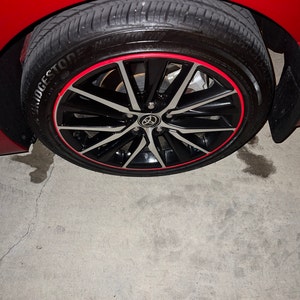 26FT Red Car Wheel Hub Rim Edge Protector Ring Tire Guard Sticker ...